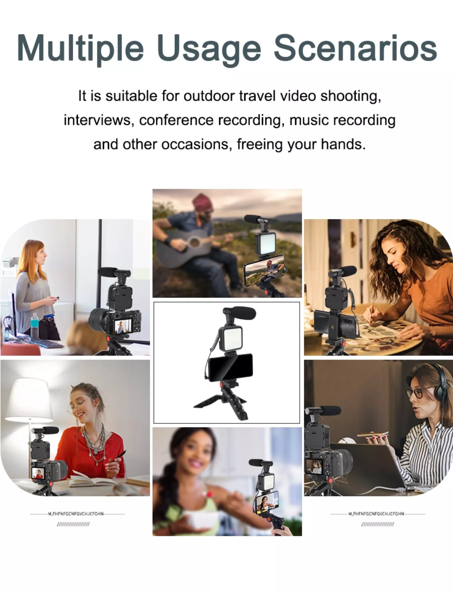 Classic AY-49 Video Making Vlog Tripod Kit With Microphone and And ...