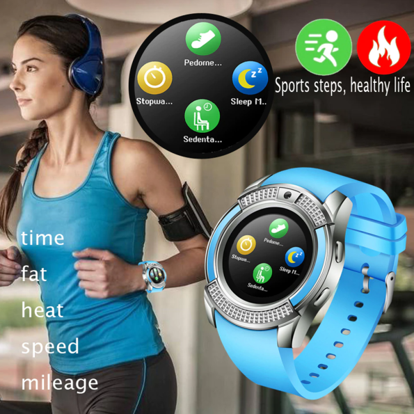 V8 Smartwatch Bluetooth Touch Screen Wrist Watch with Camera/SIM Card ...