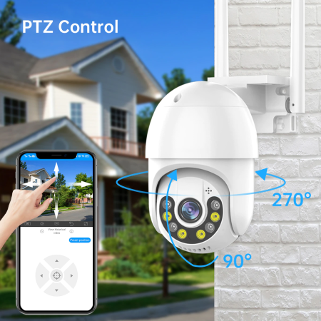 3MP 5MP PTZ WIFI IP Camera Audio CCTV Surveillance Outdoor 4X Digital ...