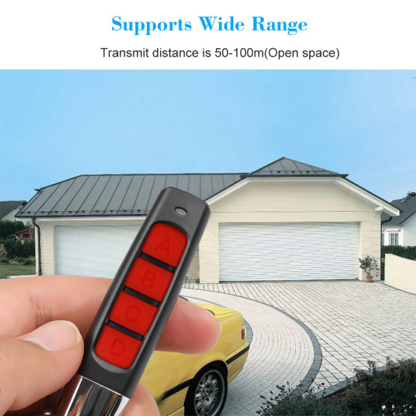 kebidu 433MHZ Copy Remote Control Auto 4 Channel Code Garage Gate Door ...