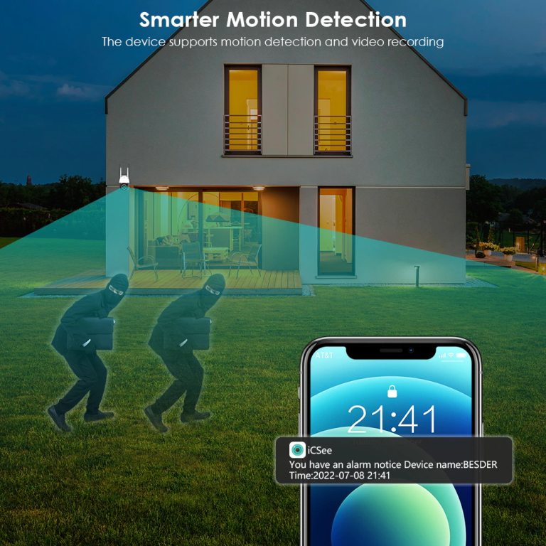 BESDER 8MP/4MP 4K 8x Hybrid Zoom 2.8+12mm Dual Lens PTZ IP Camera WiFi ...