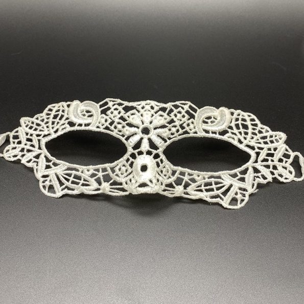 Halloween Mask Half Face Cut-outs White Lace Fox Girls Sexy Mask ...
