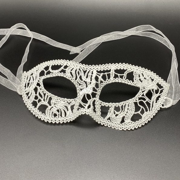 Halloween Mask Half Face Cut-outs White Lace Fox Girls Sexy Mask ...