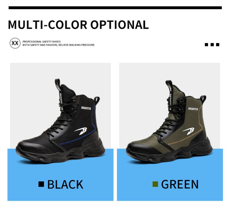 9KSAFETYJB High Top Men Safety Shoes Lightweight Steel Toe Shoes Man ...