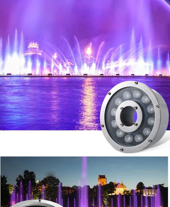 Submersible Underwater Fountain Light AC 12V 6/9/12/18W Stainless Steel ...