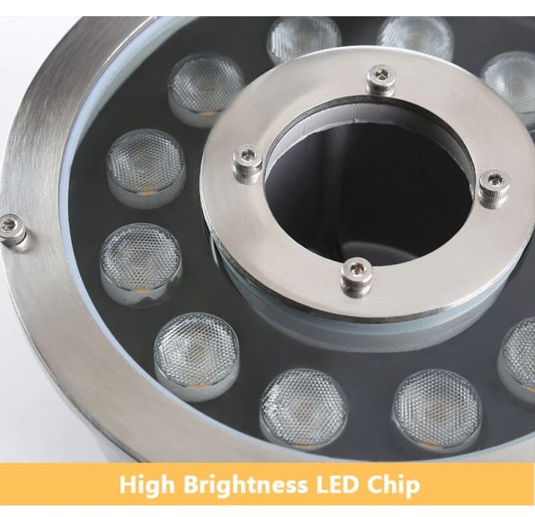 Submersible Underwater Fountain Light AC 12V 6/9/12/18W Stainless Steel ...