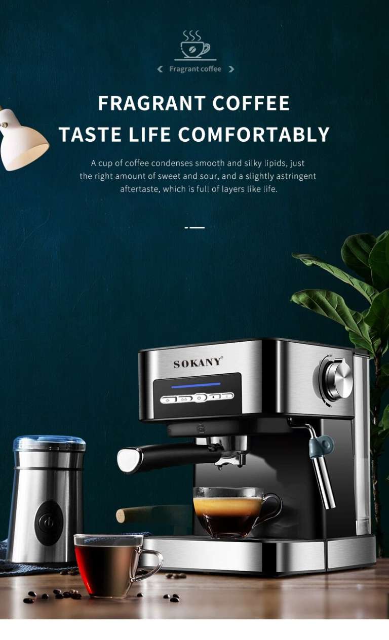 Sokany 6862 Semi-Automatic Portable 15 Bar Espresso Coffee Machine ...