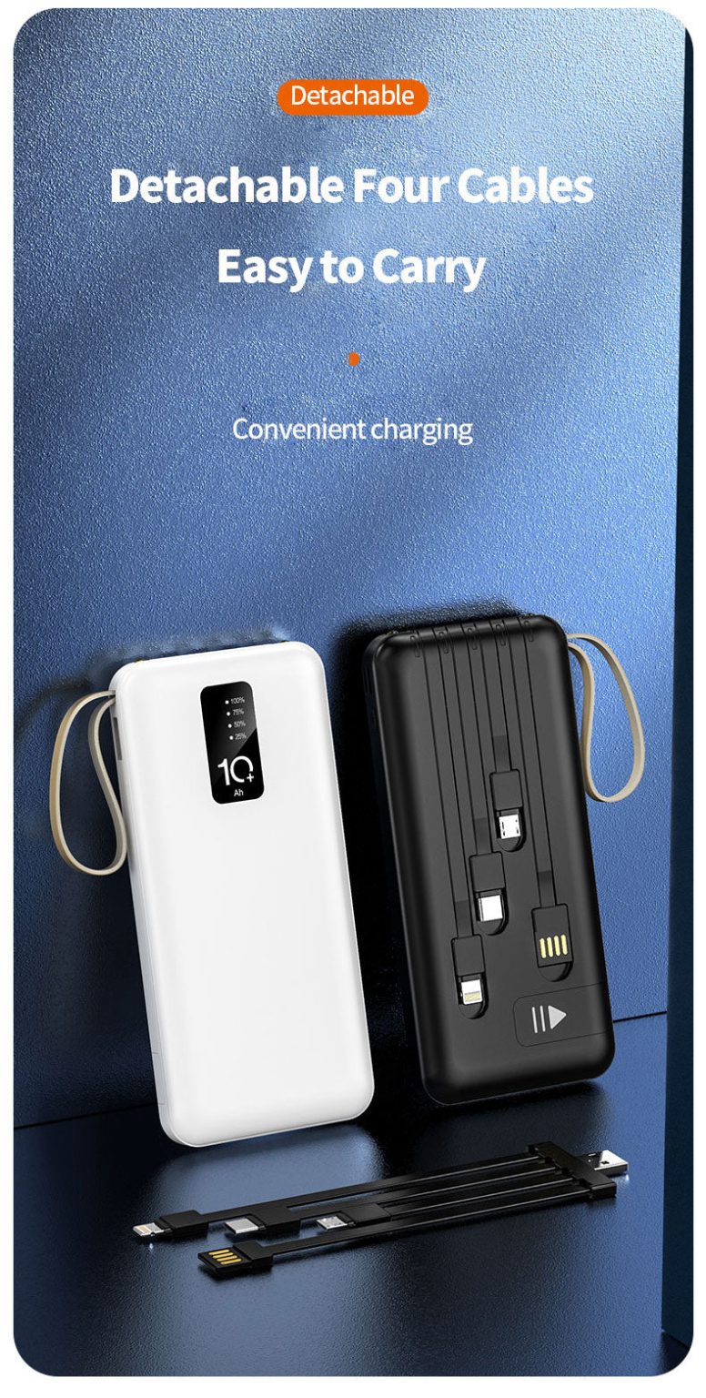 Amaya APW-06 power bank 10000mAh fast charging with 4 lines and phone ...