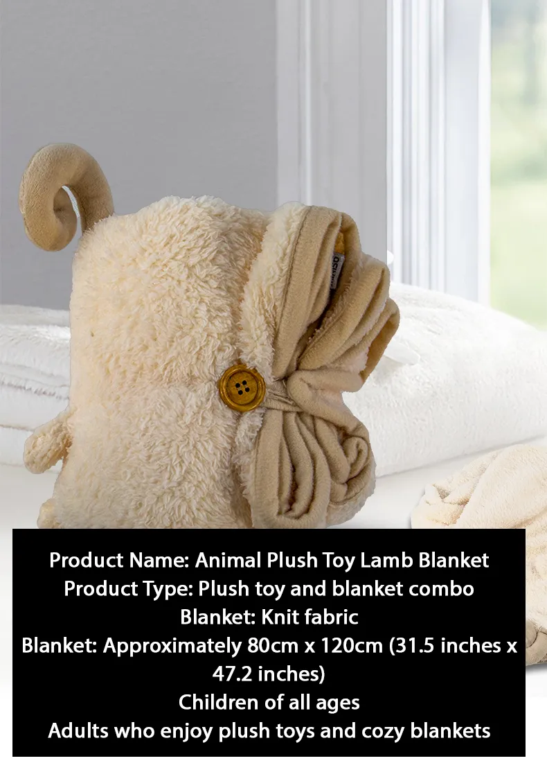 Animal Plush Toy Blanket - Sophie's Online Shopping