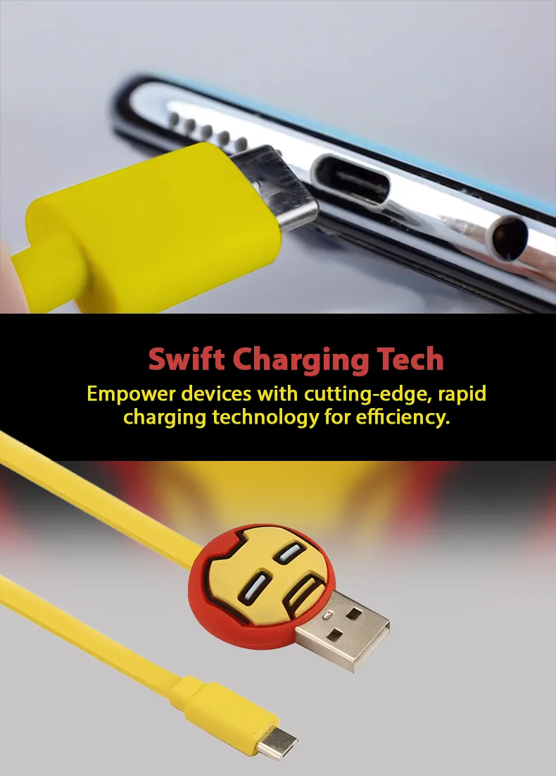 MARVEL USB Cable Type C Fast Charger - Iron Man - Sophie's Online Shopping