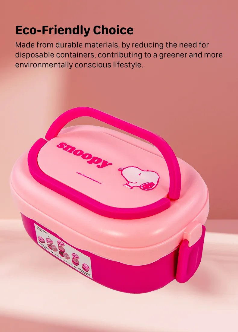 Snoopy Collection Double Layered Bento Box - 1600mL - Sophie's Online ...
