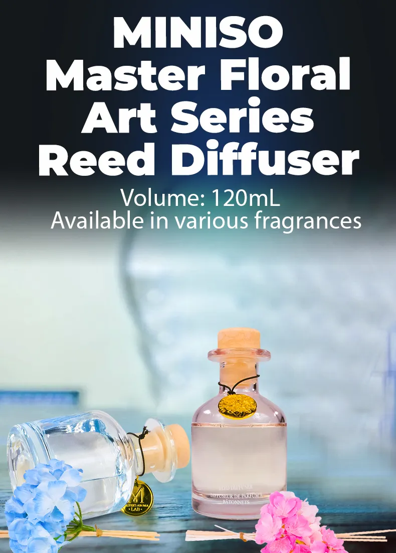 MINISO Master Floral Art Series Reed Diffuser - Sophie's Online Shopping