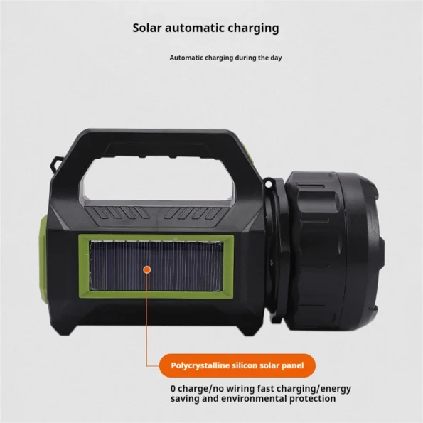Solar Flashlight for Emergencies LED Solar Camping Lights Capacity ...